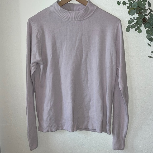 Vintage | Sweaters | Lilac Purple Cashmere Sweater Mock Neck Sweater ...